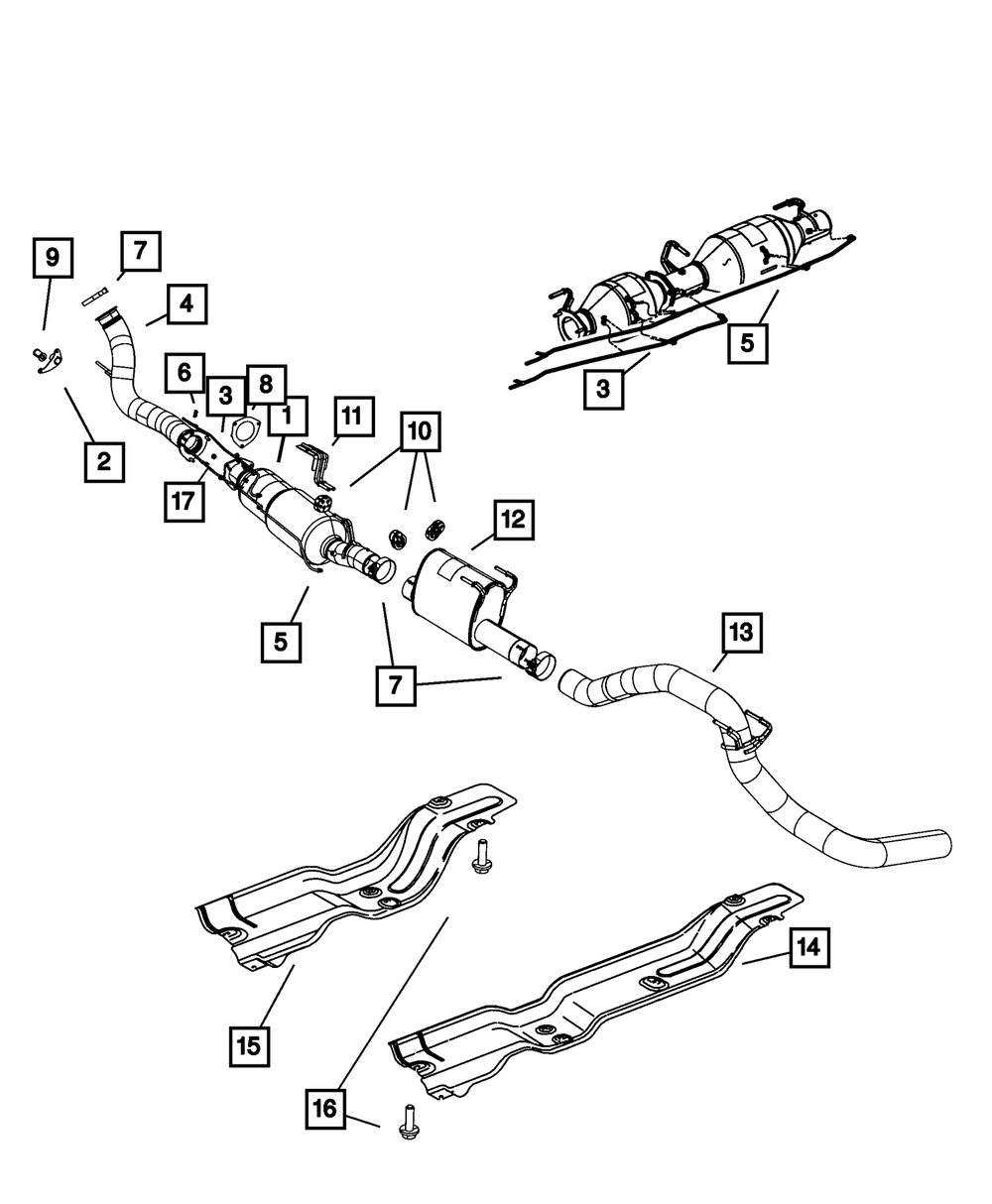 2007-2024 Mopar Flange Gasket 52122213AB | Mopar eStore