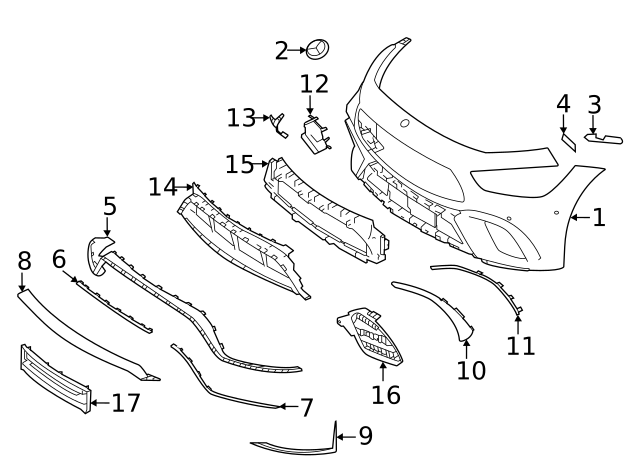 290-885-49-01 - Trim Molding 2019-2021 Mercedes-Benz | Mercedes-Benz ...