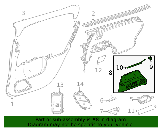 247-730-53-02-8T92 - Pull Handle 2020-2021 Mercedes-Benz GLB 250 ...