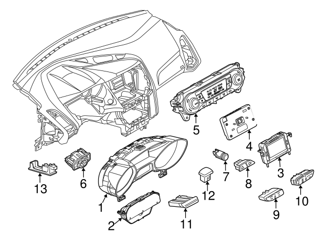 2013-2015 Ford Focus Instrument Cluster CM5Z-10849-ASA | OEM Parts Online