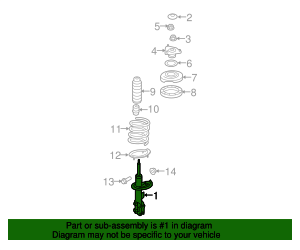 2011-2012 Hyundai Elantra Suspension Strut 54651-2L501 ...