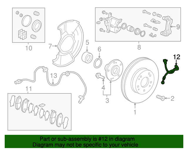 01464-TVA-A01 - Brake Hose 2018-2022 Honda Accord | Honda Parts Online