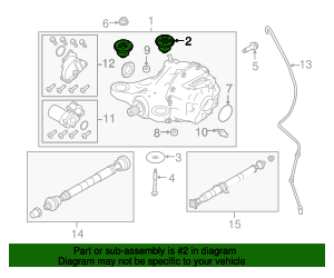 Differential Assembly Mount Bushing - 2013-2022 Land Rover (LR033261 ...