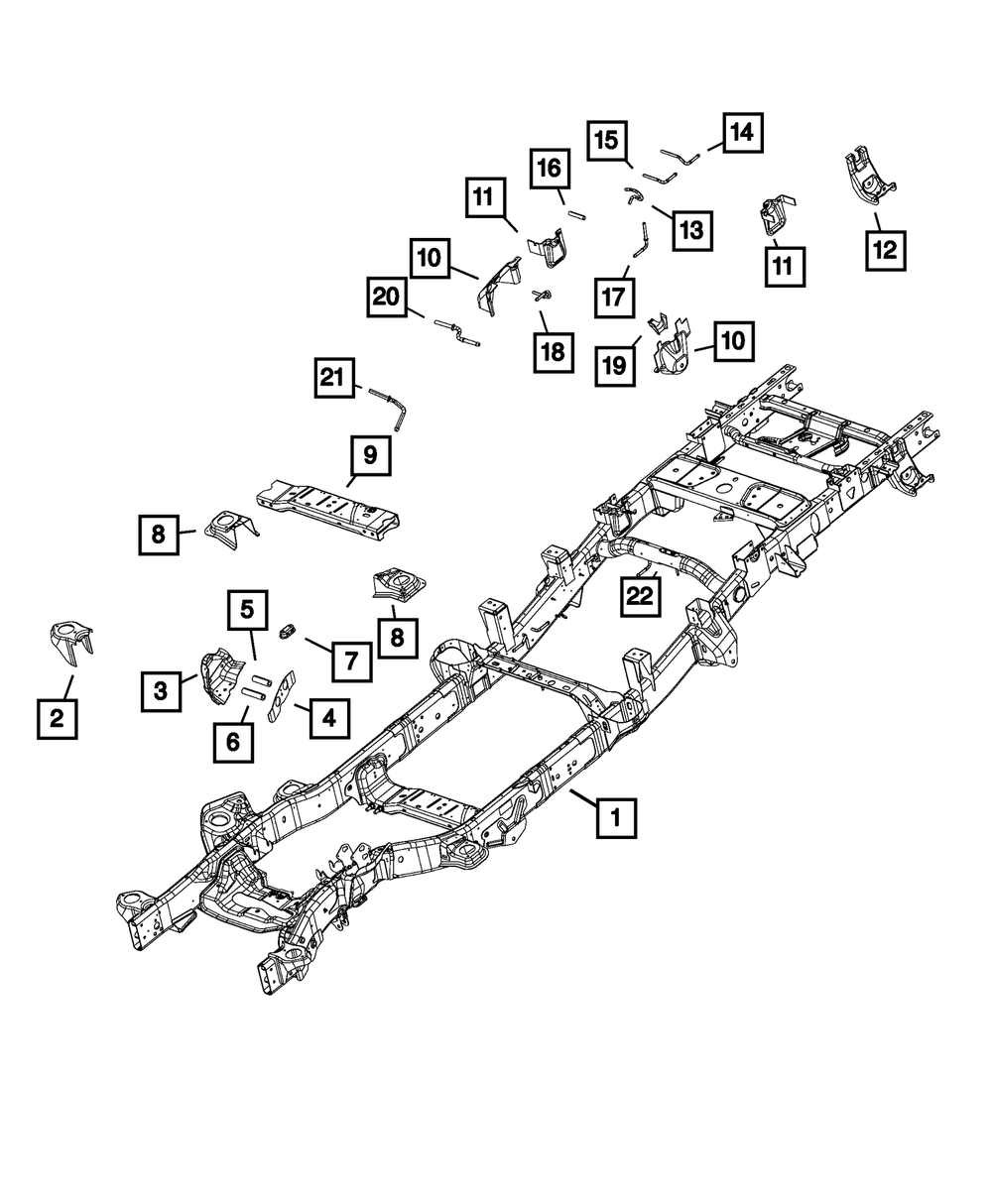 2016-2018 Ram 3500 Chassis Frame Assembly 68461444ac | TascaParts.com