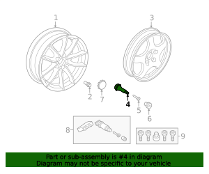 2020-2024 Toyota GR Supra Valve Stem 90118-WA293 | Toyota Parts Center