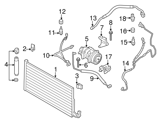 2011-2015 Mini Pressure hose,condenser,evaporator 64-53-9-230-693 ...