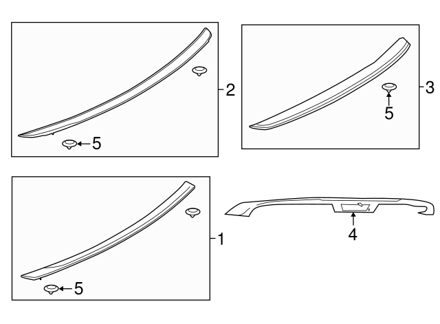 JR3Z-6344210-CA - Spoiler 2018-2023 Ford Mustang | Ford Parts Direct