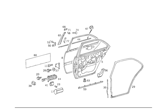 202-730-11-78 - Sealing Frame 1994-2000 Mercedes-Benz | Mercedes-Benz ...