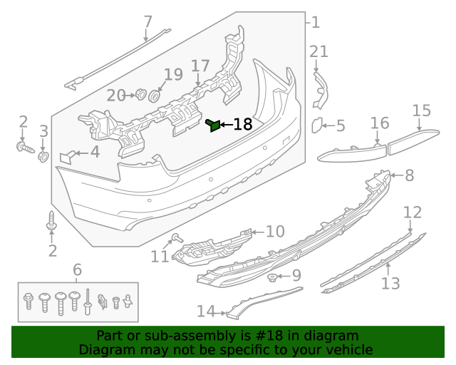2017 Audi Spoiler 8W0-807-521-C-RP5 | Audi USA Parts
