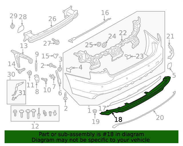 2017 Audi Spoiler 8W0-807-521-C-RP5 | Audi Parts