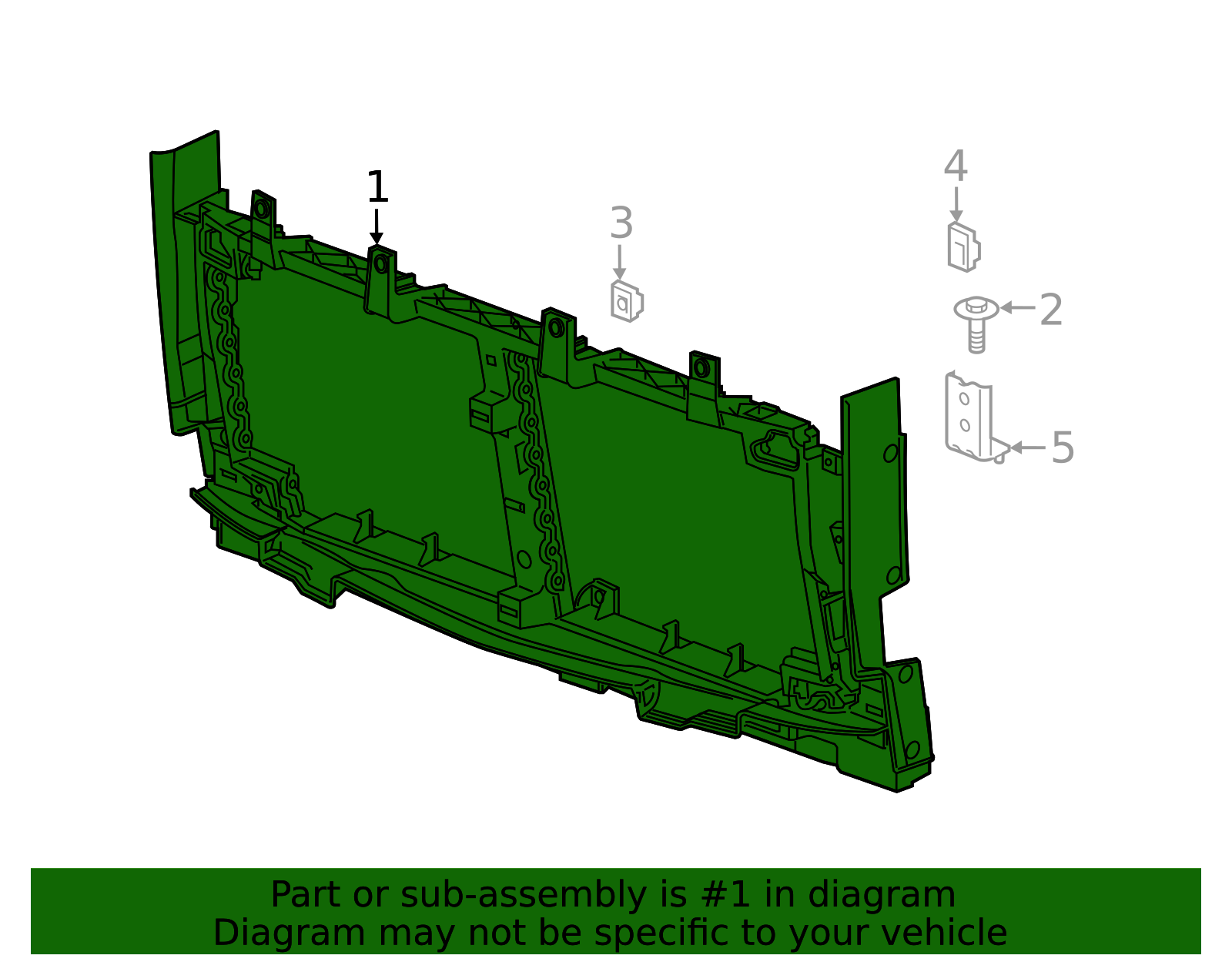 2019-2022 Chevrolet Front Bumper Shutter Frame 84652498 ...