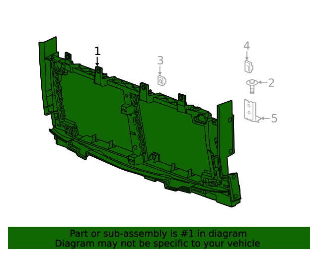 GM Parts | Front Bumper Shutter Frame - (84652498) | GM Parts Store