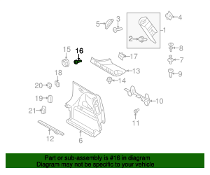 2007-2024 Mini Rear Body Panel Screw 83190301639 | Mini Parts Direct