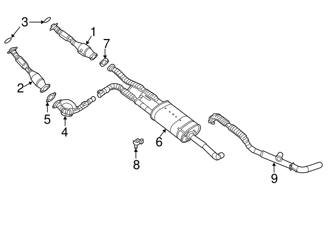 20100-9JK0A - Muffler & Pipe - 2012-2021 Nissan | Nissan OEM Parts Direct