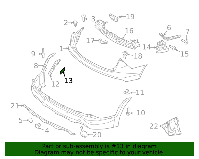 2013-2024 Hyundai Bumper Impact Absorber Clip 86593-1U200 | OEM Parts ...