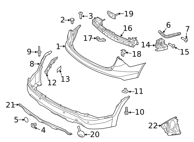 86665-4Z000 - Bumper Cover Spacer Panel 2013-2016 Hyundai Santa Fe ...