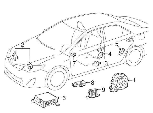 2018-2023 Toyota Air Bag Passenger Presence Module 89952-07020 | Toyota ...