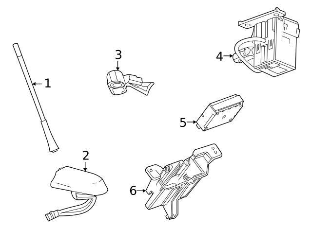 2020-2024 GM Auxiliary wireless communication interface antenna ...