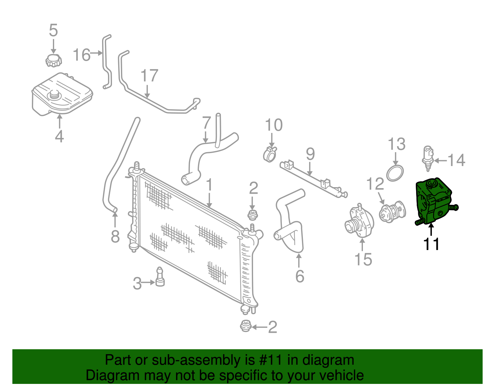 Genuine OEM Ford Part - Thermostat Housing YS4Z-8592-BD | Genuine OEM ...