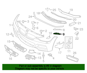 51117293804 - 2014-2019 BMW Bumper Cover Side Bracket (51-11-7-293-804 ...