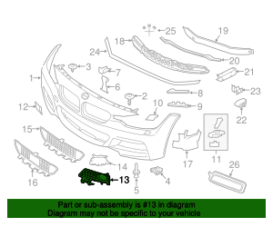 51117293797 - 2014-2019 BMW Fog Lamp Bezel (51-11-7-293-797) | BMW of ...