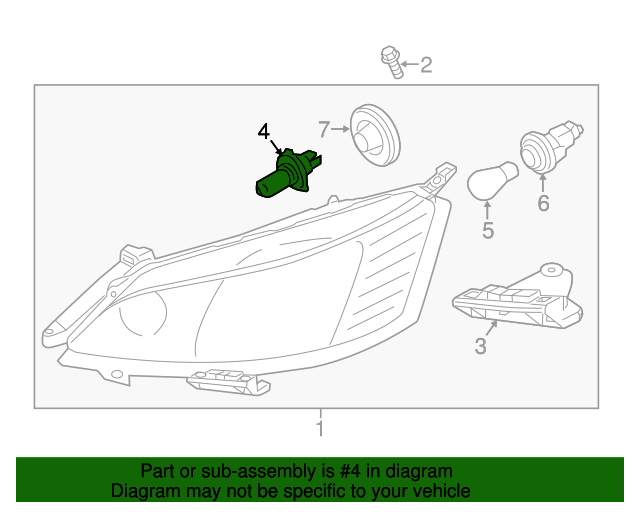 2004-2021 Nissan Signal Lamp Bulb 26717-9B917 | Nissan Parts Plus