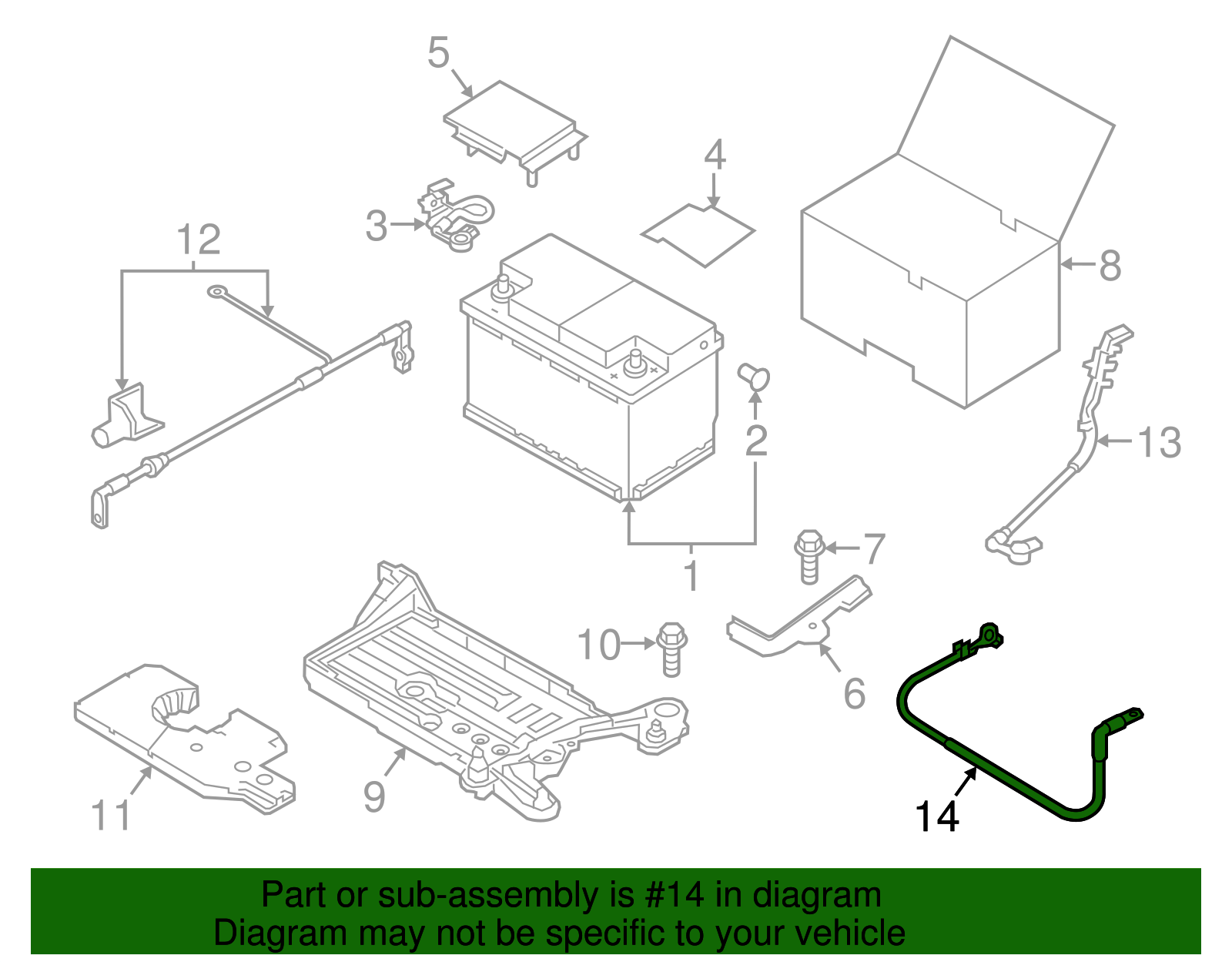 2017-2020 Audi Ground Cable 5Q0-971-250-AB | TascaParts.com