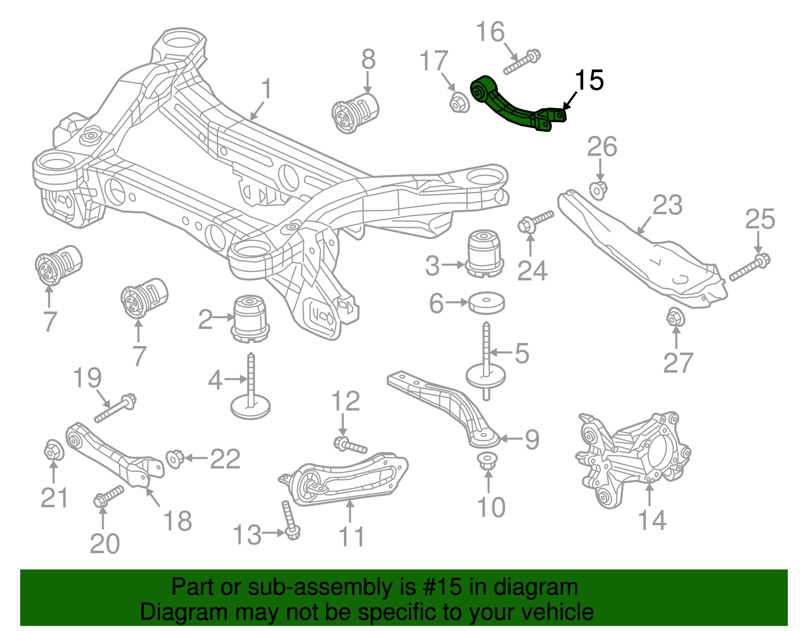 2014-2023 Mopar Suspension Control Arm 68207620AA | Mopar Parts Canada