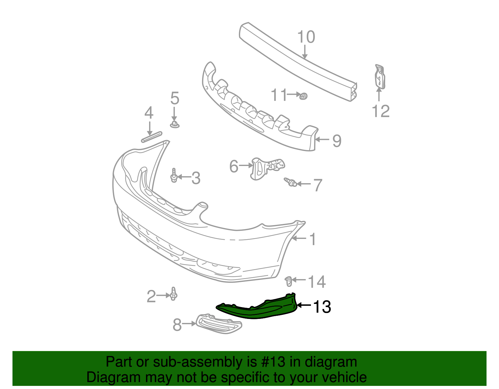 OEM 2003-2004 Toyota Corolla Spoiler Part # 76083-02010-B2 | Modern ...