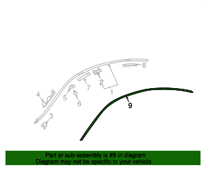 206-690-05-00 - Roof Drip Molding 2022-2023 Mercedes-Benz C 300 ...