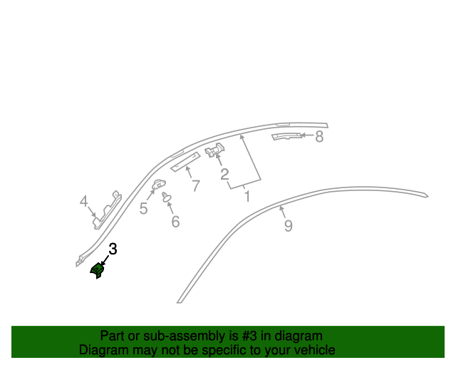 2015-2023 Mercedes-Benz Roof Molding Retainer Clip 205-991-00-98 | MB ...