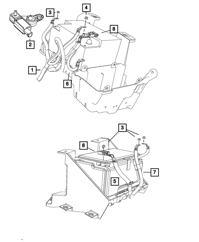 Mopar 6814 5075ab Battery Cable Harness Cc3z14300a Mopar 5161517AA ...