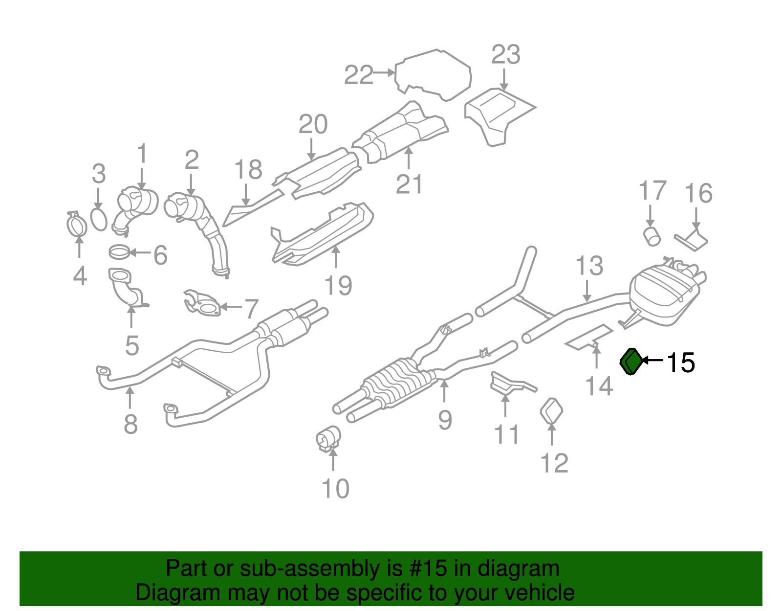 18207807132 - 2009-2018 BMW Center Muffler Rubber Mount (18-20-7-807 ...
