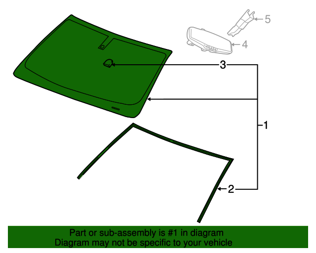 2015-2020 Cadillac Windshield 84352104 | TascaParts.com