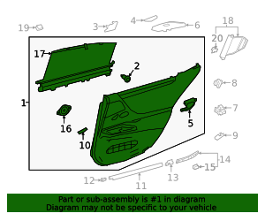 67630-33G40-Q2 - Door Interior Trim Panel 2019-2022 Lexus ...