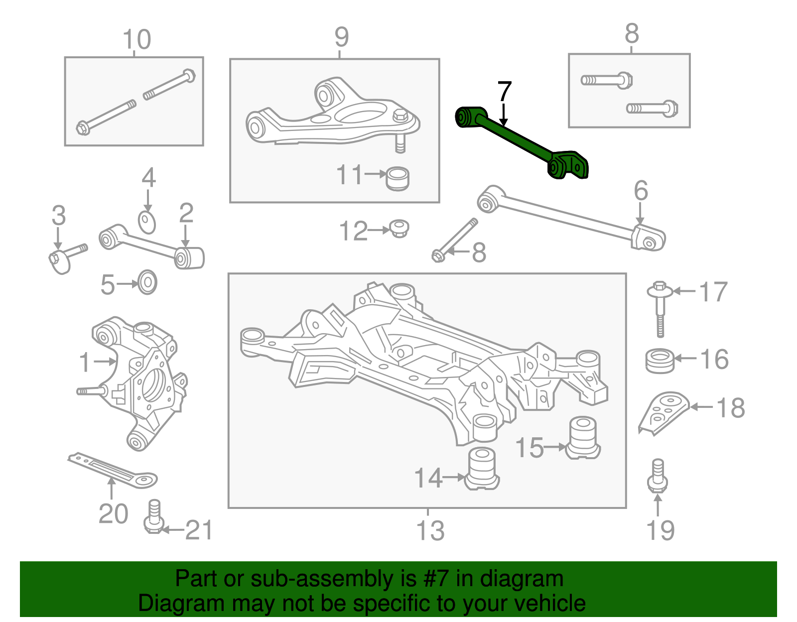 52350-TA0-A00 - 2008-2017 Honda - Arm B Rear (Lower) | Genuine Honda Parts