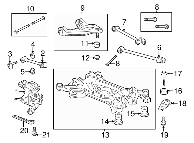 2008-2017 Honda Control Arm 52345-TA0-A00 | Honda Factory Parts