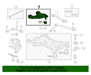 52520-T2A-A00 - Upper Control Arm 2013-2017 Honda Accord | Honda Parts ...