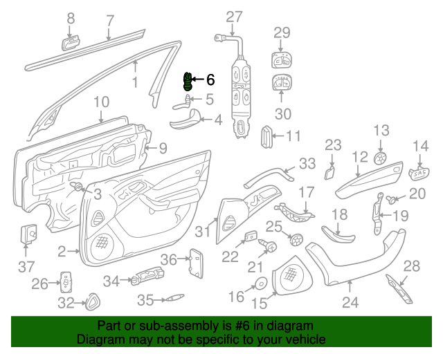 124-988-09-78 - Handle, Inside Clip 1998-2024 Mercedes-Benz | Mercedes ...
