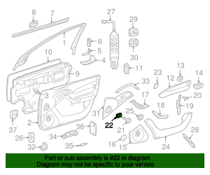 000-994-09-45 - Bumper Cover Nut 1999-2024 Mercedes-Benz | Mercedes ...