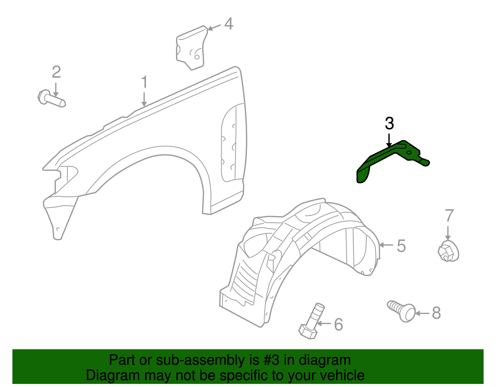 C2Z6421 - Fender Front Bracket 2009-2015 Jaguar | Land Leaping Genuine ...