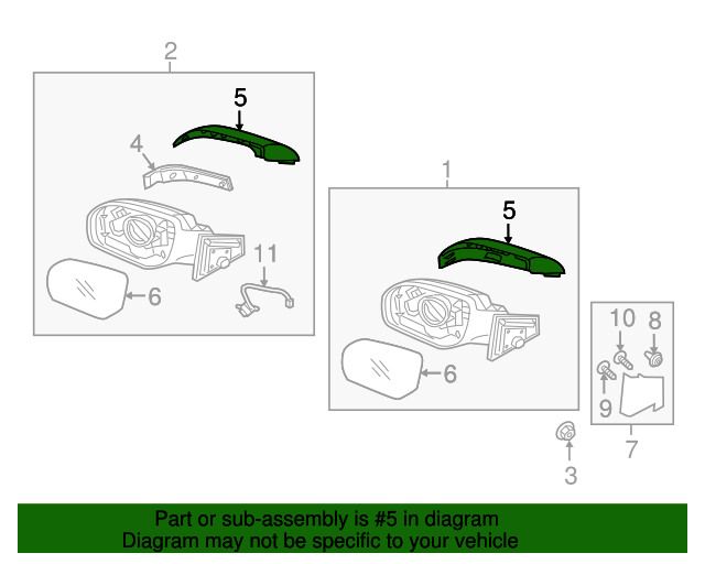 2013-2018 Hyundai Santa Fe Sport Mirror Cover 87616-4Z010 | OEM Parts ...