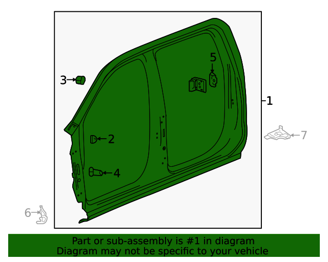 2019-2024 GM Body Passenger Side Outer Panel 84652938 GM ...