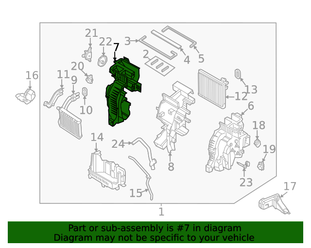 2021-2023 Kia Sorento A/C Evaporator Core Case 97134-P4200 | QuirkParts