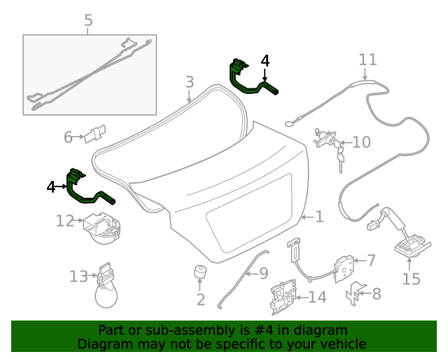 2020-2021 Nissan Versa Hinge H4400-5EFMA | Nissan Parts Plus