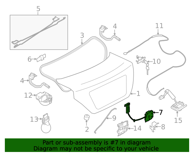 2020-2024 Nissan Versa Lock Actuator 84630-3RA0A | Nissan Parts Store