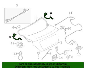 H4400-5EFMA - Deck Lid Hinge 2020-2024 Nissan Versa | AutoNationParts.com