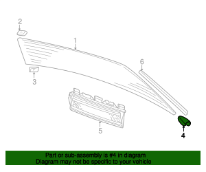443-845-631-A - Windshield Spacer 1990-2018 Audi | Audi OEM Parts