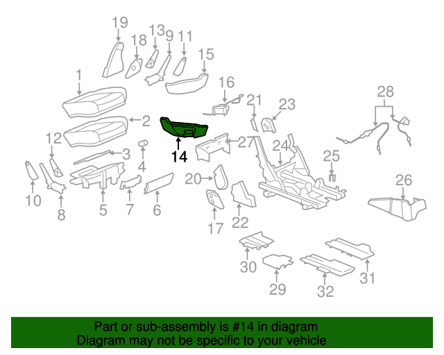2013-2017 Buick Enclave Outer Finish Panel 22964639 | GMPartsDirect.com
