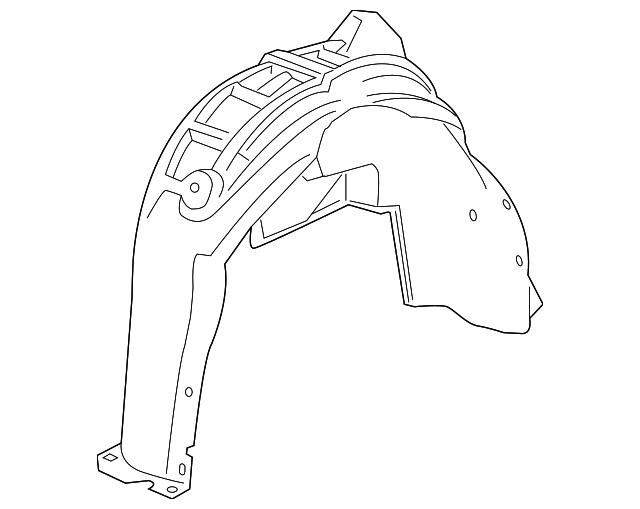 2016-2019 Chevrolet Volt Passenger Side Rear Wheelhouse Liner with Nuts ...